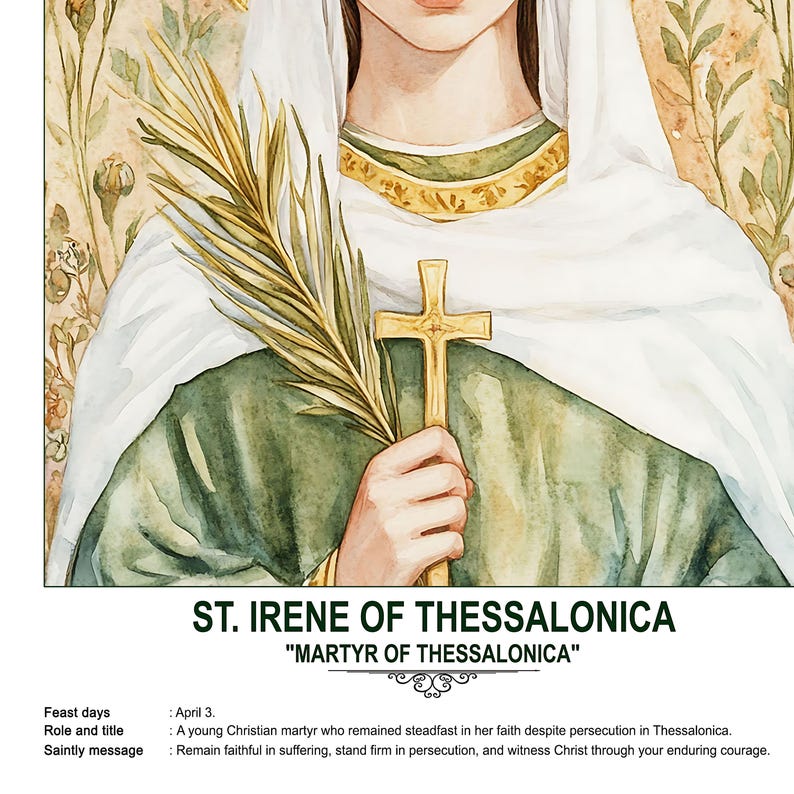 St. Irene of Thessalonica, Sacred Art, Religious Wall Art for Families ...