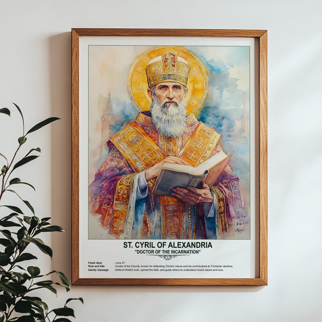 St. Cyril of Alexandria, Sacred Art, Religious Wall Art for Families ...