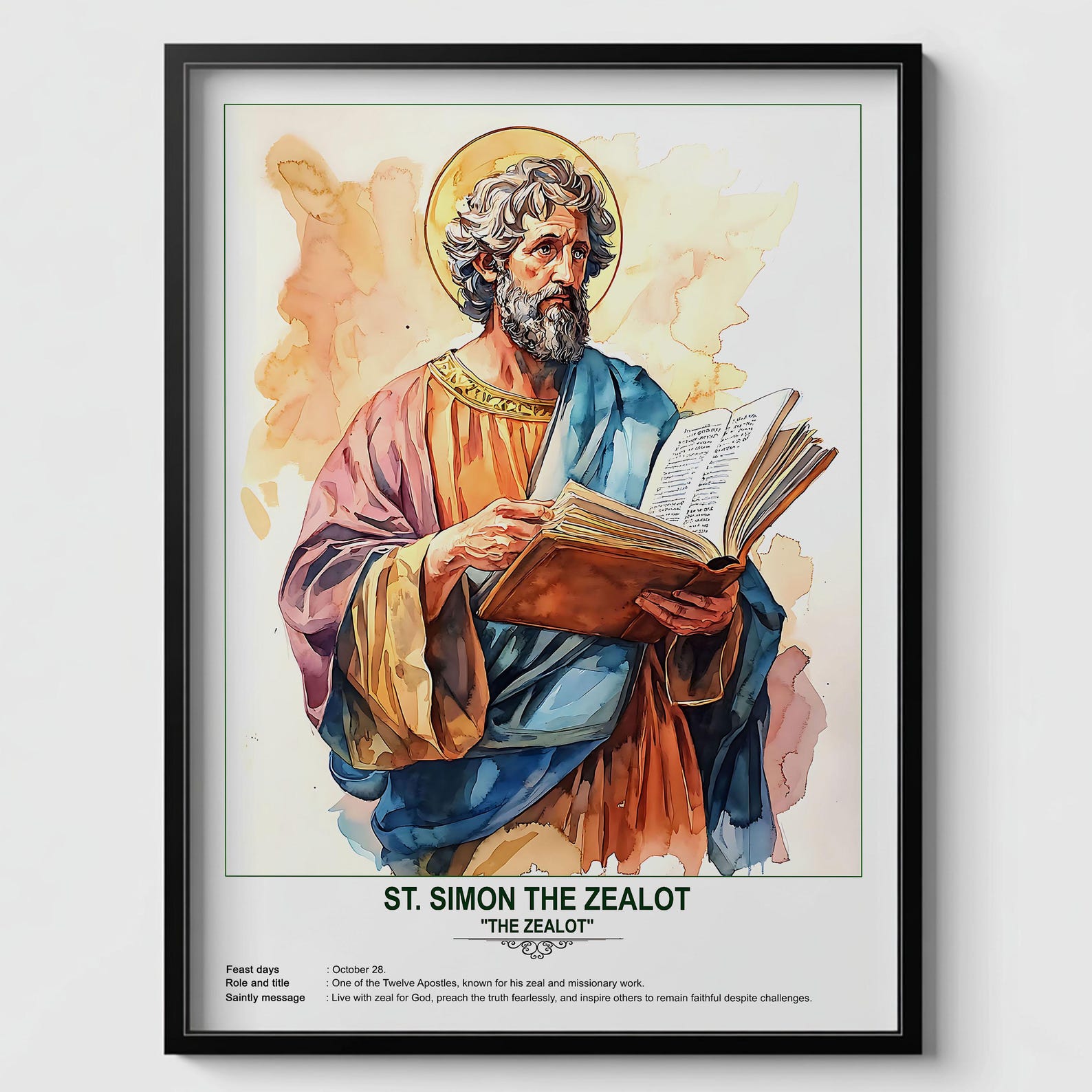 St.simon the Zealot, Sacred Art, Religious Wall Art for Families ...