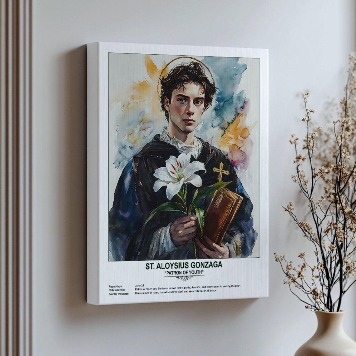 St. Aloysius Gonzaga, Sacred Art, Religious Wall Art for Families ...