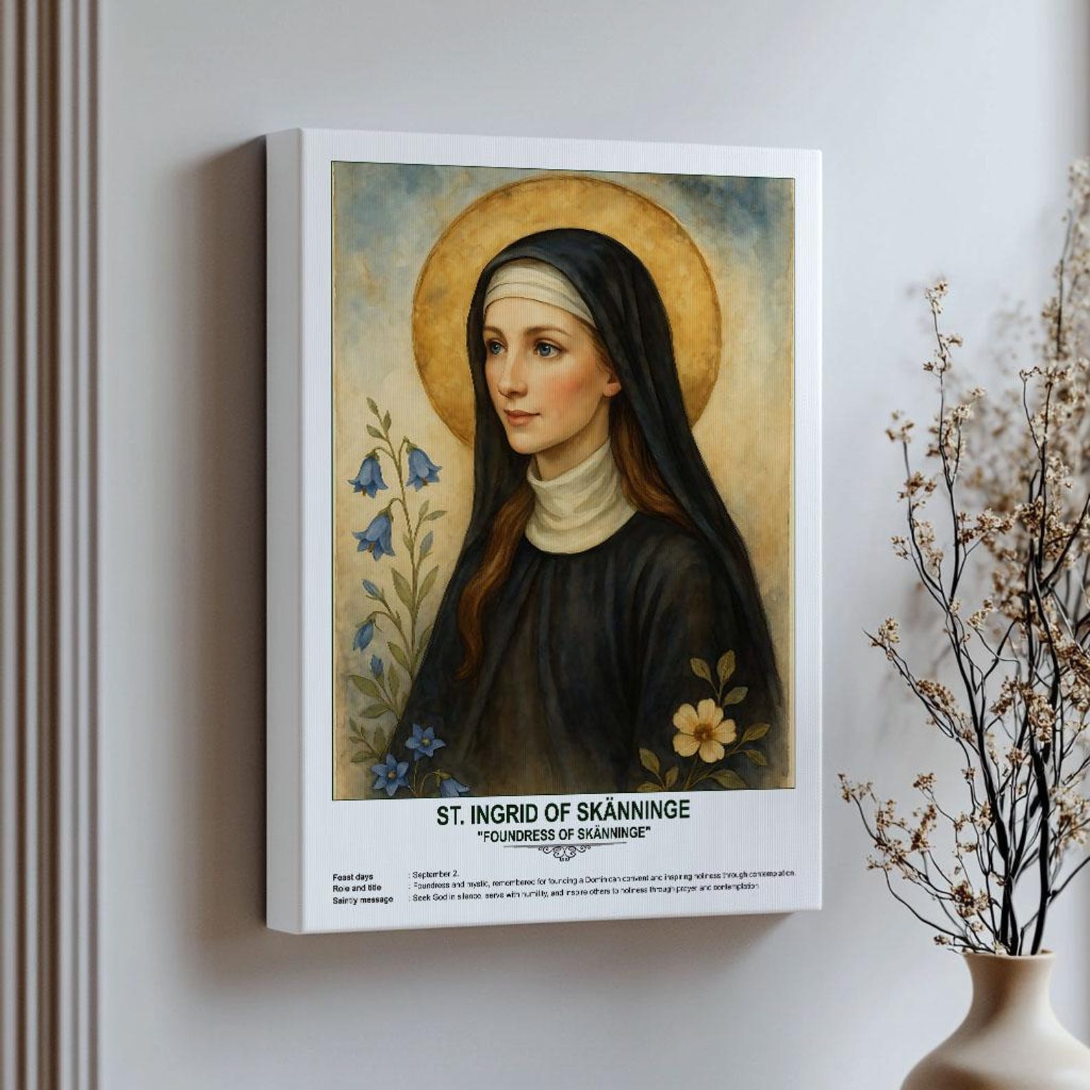 St. Ingrid of Skänninge, Sacred Art, Religious Wall Art for Families ...