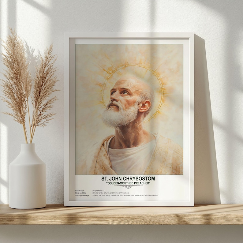 St. John Chrysostom, Sacred Art, Religious Wall Art for Families ...