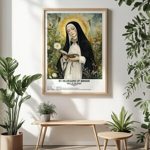 St. Hildegard of Bingen, Sacred Art, Religious Wall Art for Families ...