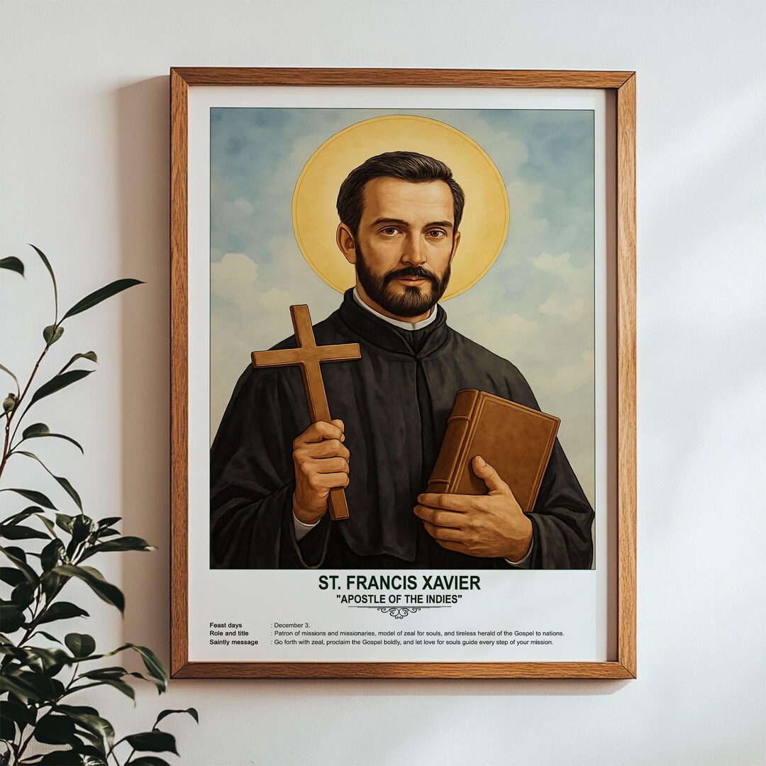 St. Francis Xavier, Sacred Art, Religious Wall Art for Families, Patron ...