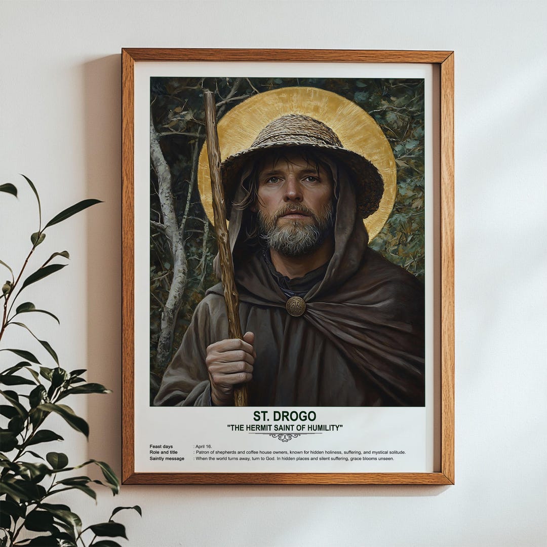 St. Drogo, Sacred Art, Religious Wall Art for Families, Patron Saint ...