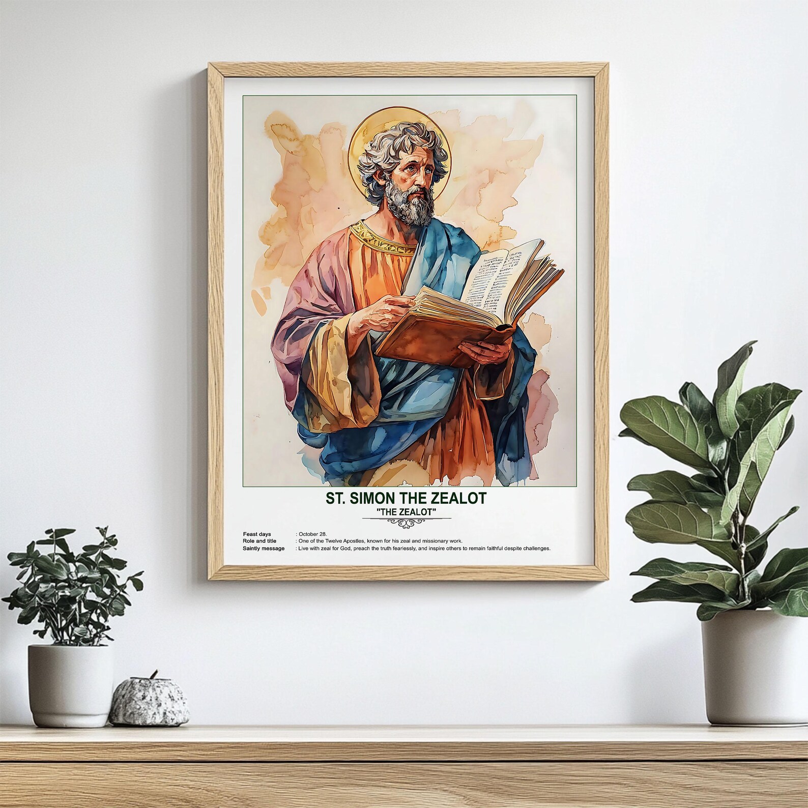 St.simon the Zealot, Sacred Art, Religious Wall Art for Families ...