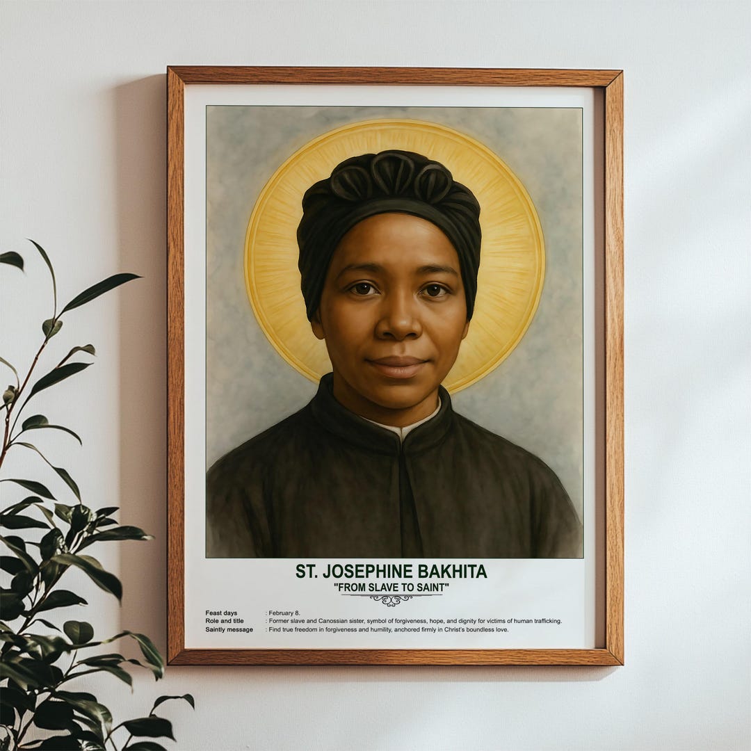 St. Josephine Bakhita, Sacred Art, Religious Wall Art for Families ...