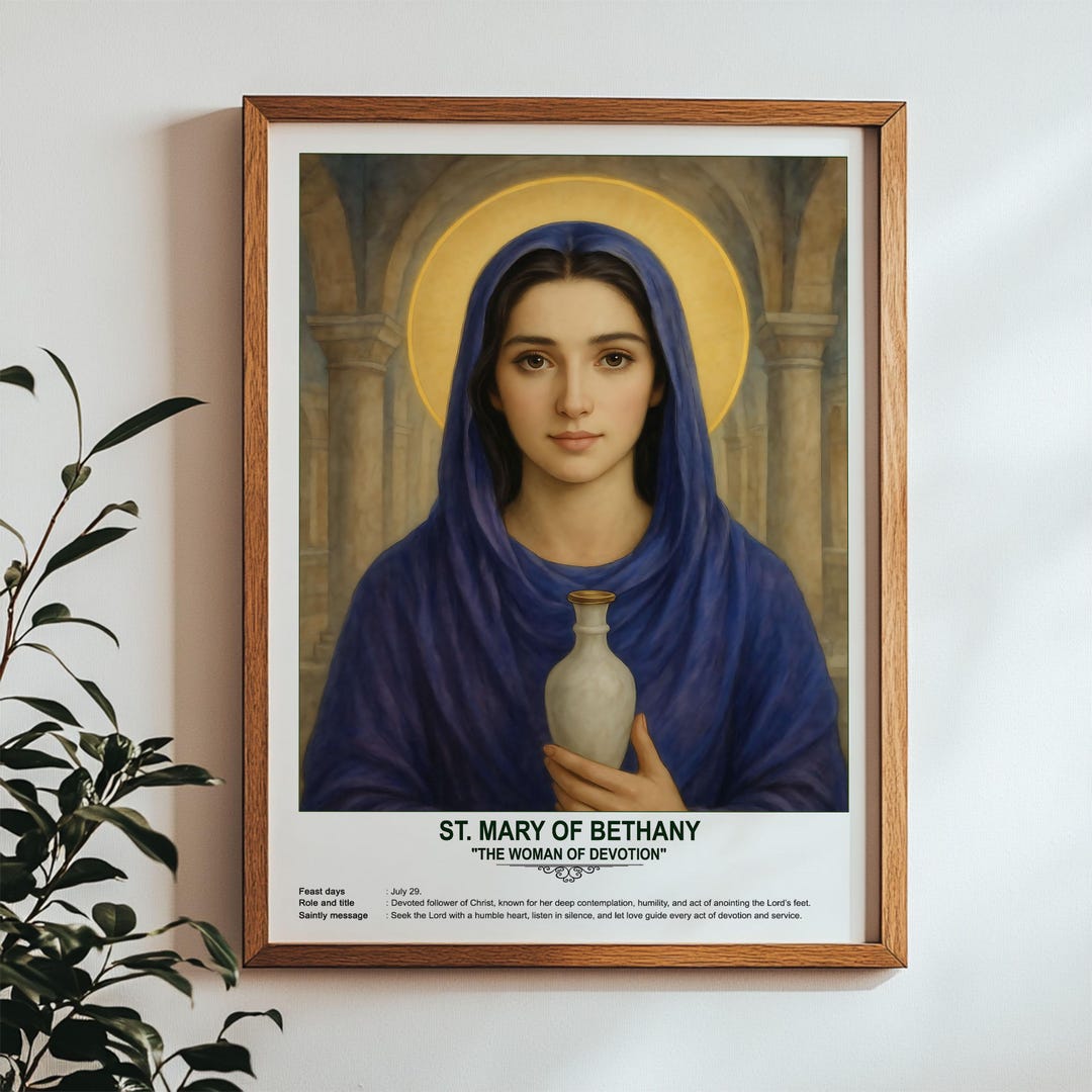 St. Mary of Bethany, Sacred Art, Religious Wall Art for Families ...