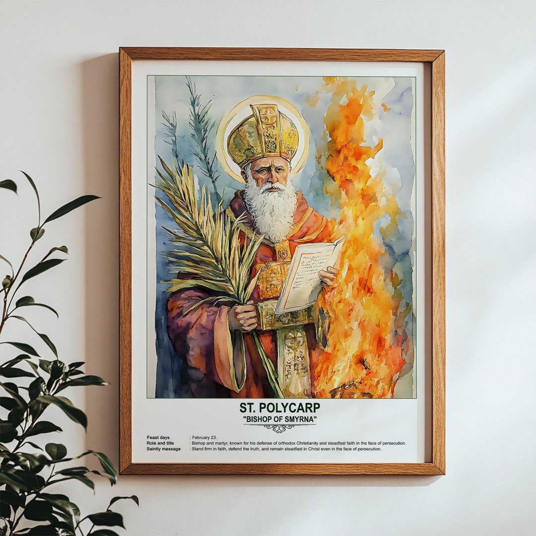 St. Polycarp, Sacred Art, Religious Wall Art for Families, Patron Saint ...