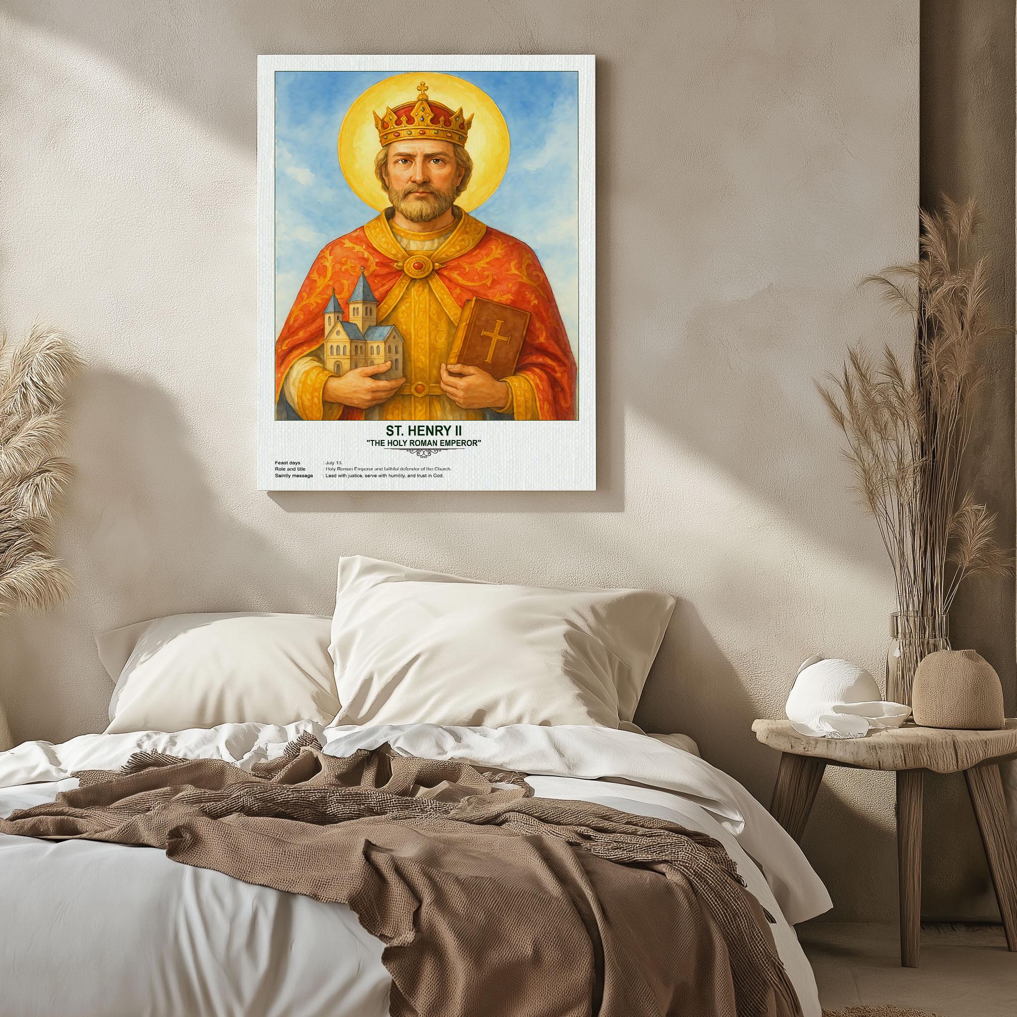 St. Henry II, Sacred Art, Religious Wall Art for Families, Patron Saint ...