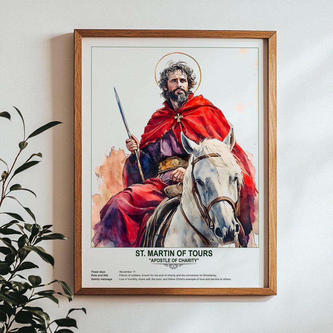 St. Martin of Tours, Sacred Art, Religious Wall Art for Families ...