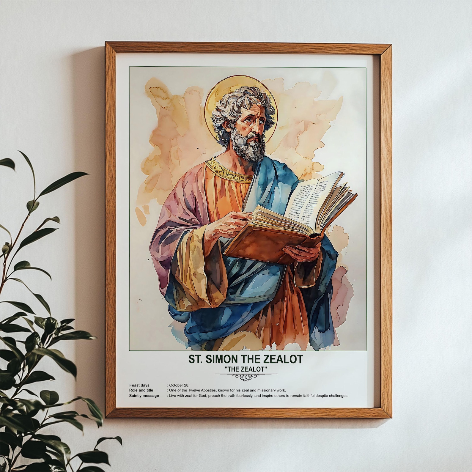 St.simon the Zealot, Sacred Art, Religious Wall Art for Families ...