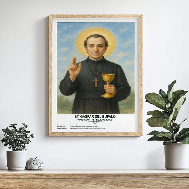 St. Gaspar Del Bufalo, Sacred Art, Religious Wall Art for Families ...