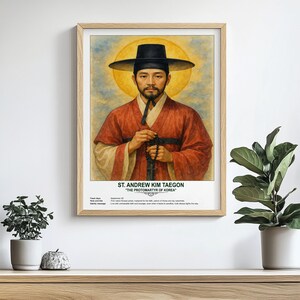 St. Andrew Kim Taegon, Sacred Art, Religious Wall Art for Families ...