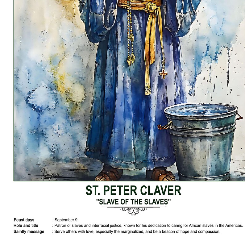 St. Peter Claver, Sacred Art, Religious Wall Art for Families, Patron ...