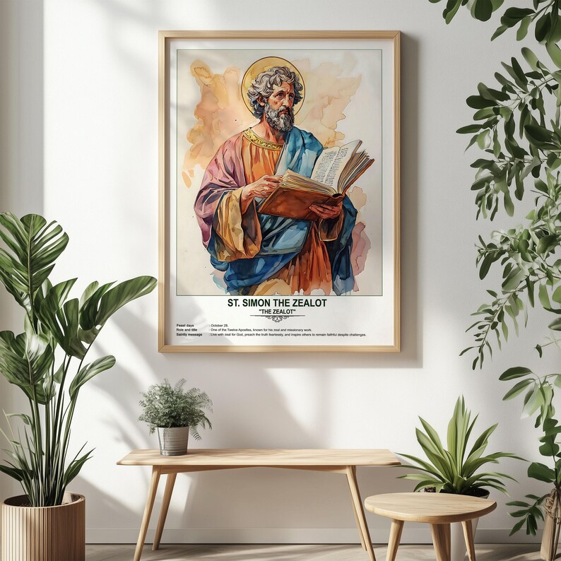 St.simon the Zealot, Sacred Art, Religious Wall Art for Families ...