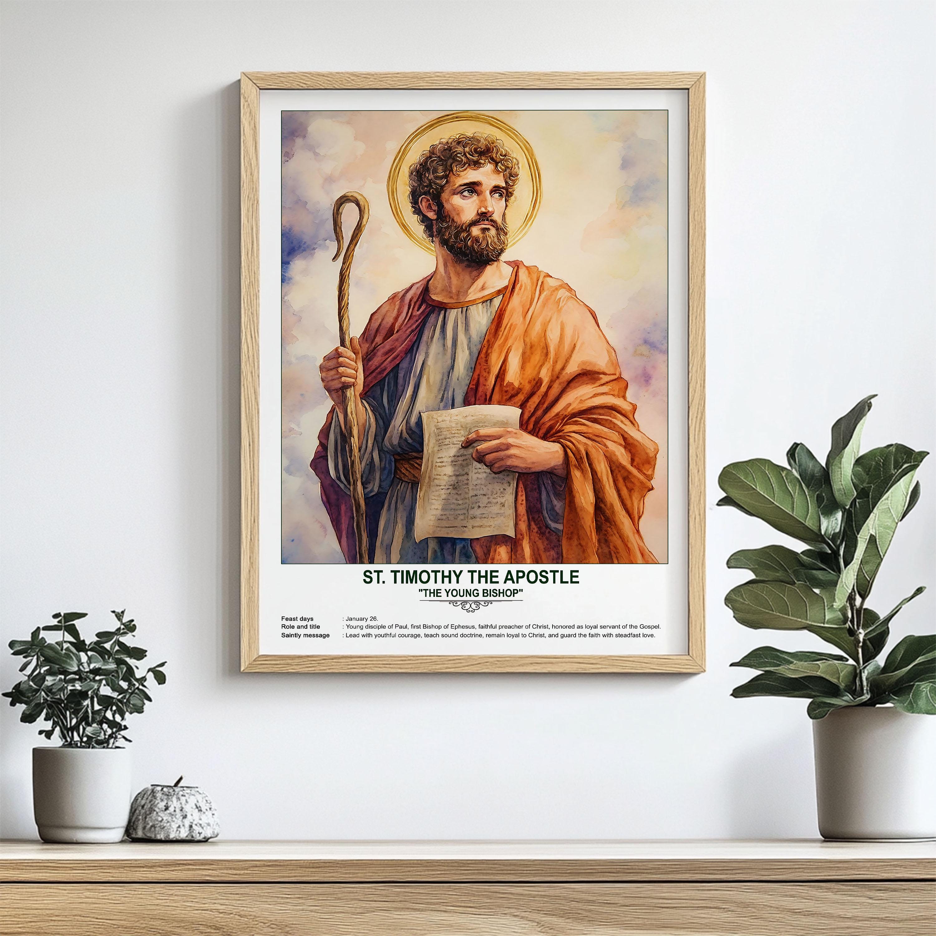 St. Timothy the Apostle, Sacred Art, Religious Wall Art for Families ...