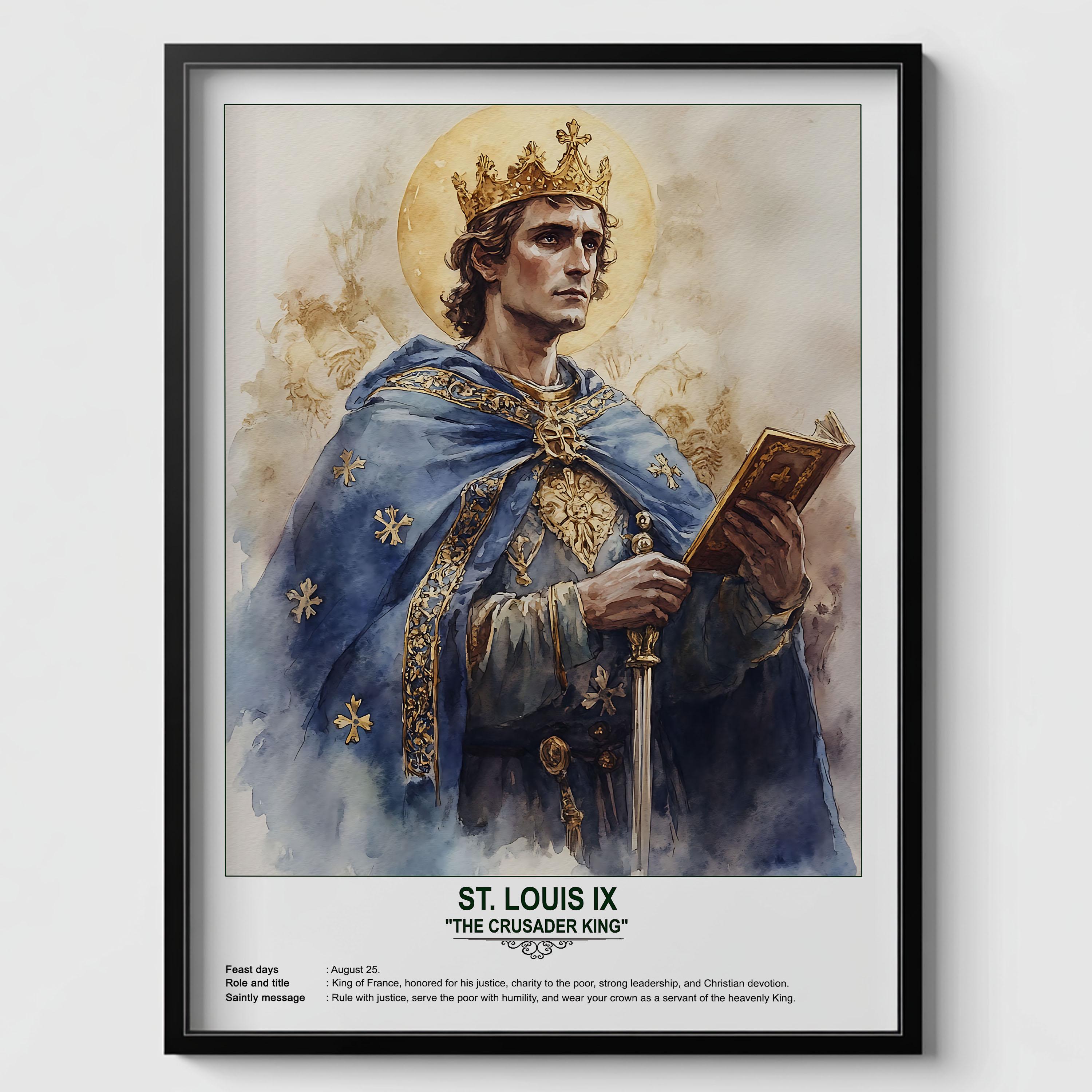 St. Louis IX, Sacred Art, Religious Wall Art for Families, Patron Saint ...