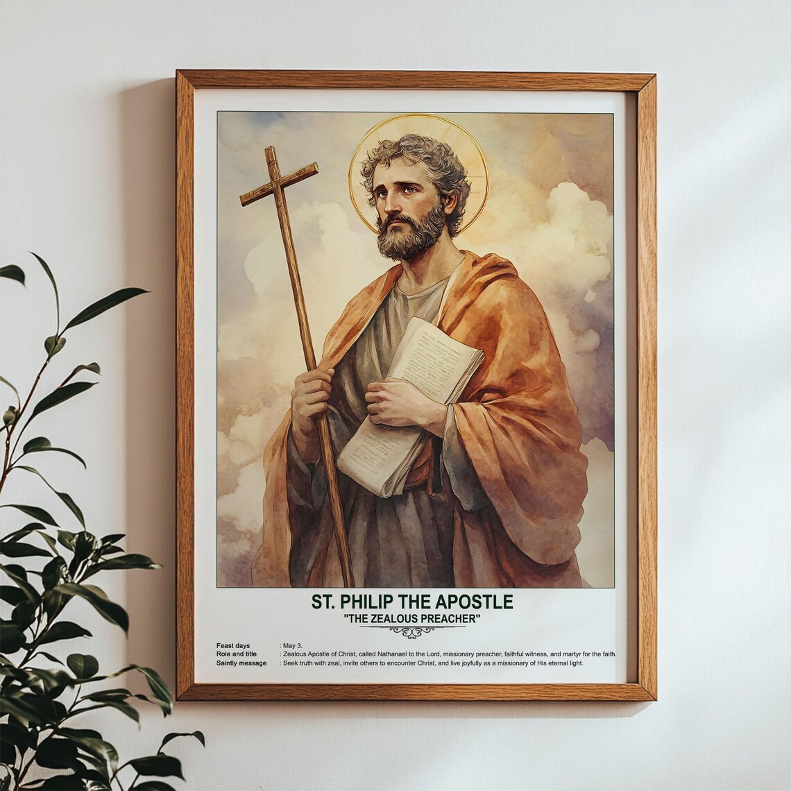 St. Philip the Apostle, Sacred Art, Religious Wall Art for Families ...