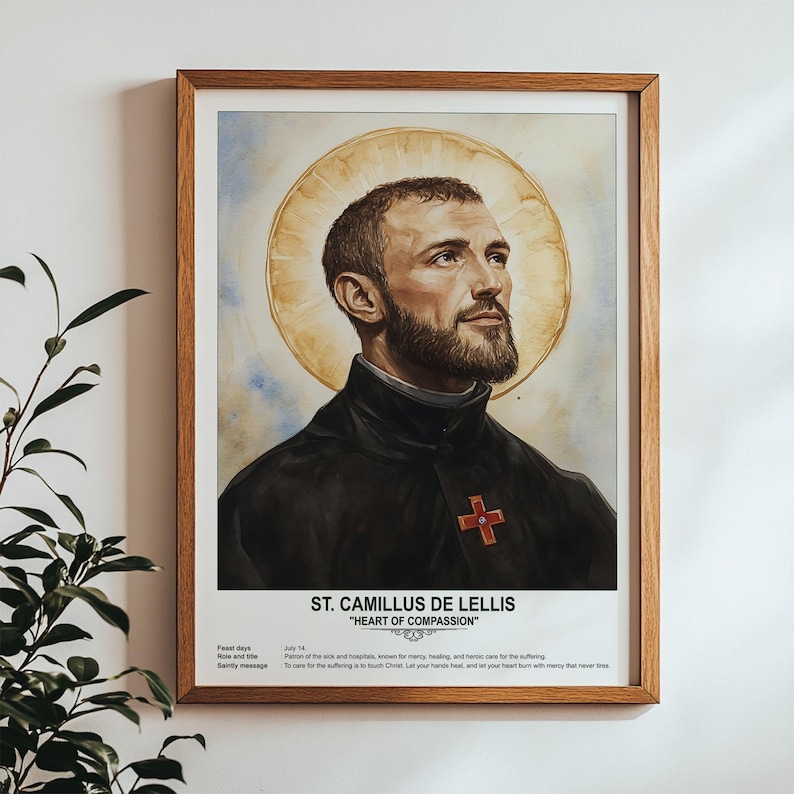 St. Camillus De Lellis, Sacred Art, Religious Wall Art for Families ...