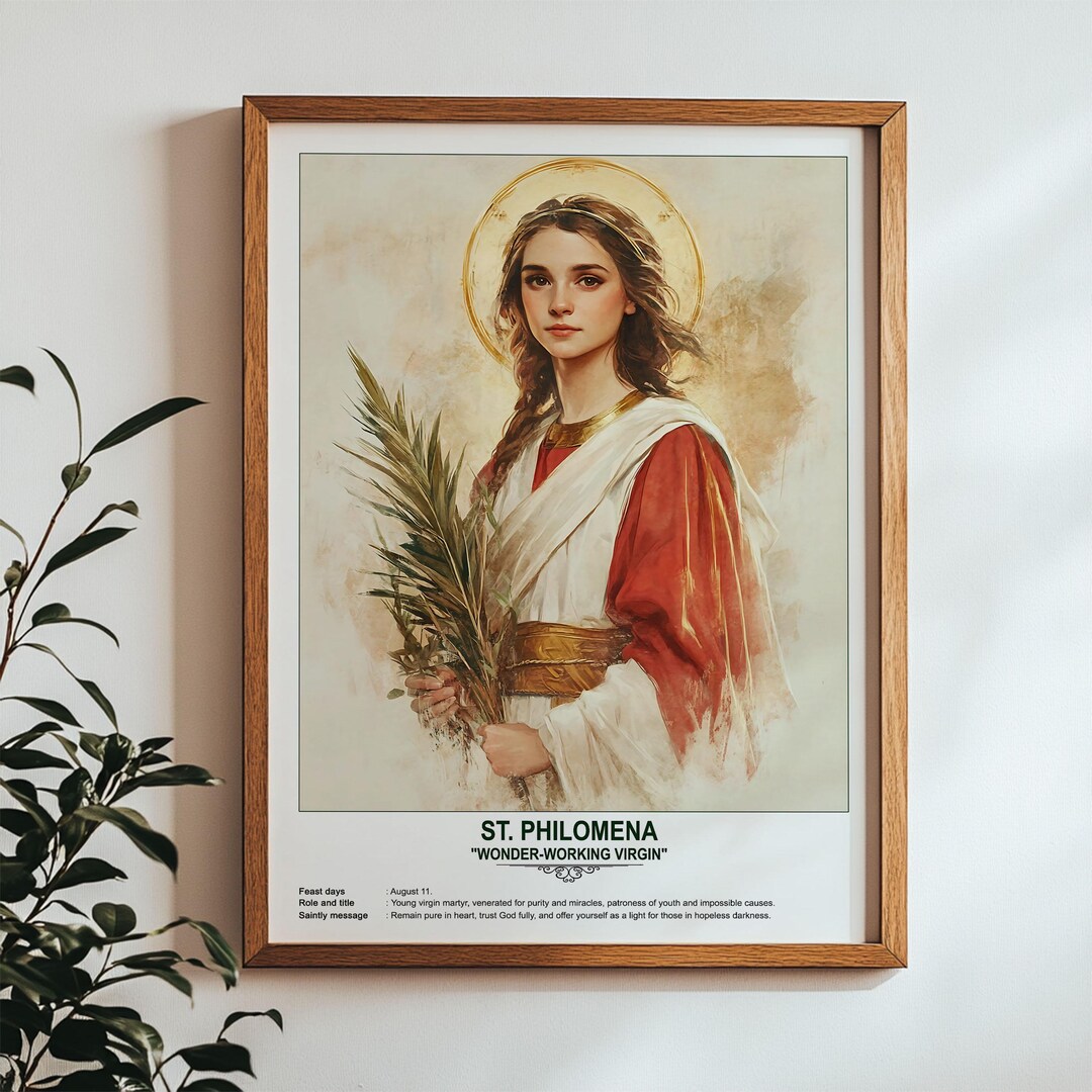 St. Philomena, Sacred Art, Religious Wall Art for Families, Patron ...
