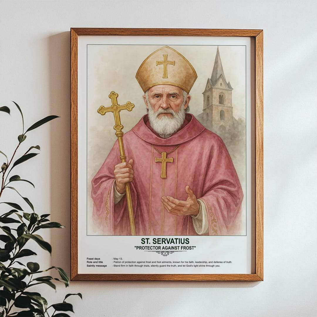 St. Servatius, Sacred Art, Religious Wall Art for Families, Patron ...
