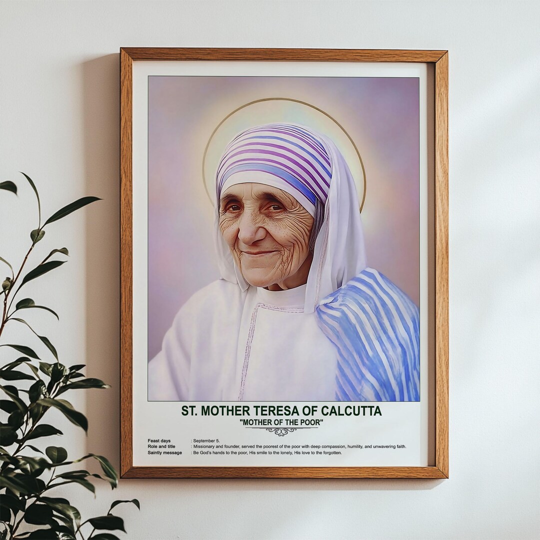 St. Mother Teresa of Calcutta, Sacred Art, Religious Wall Art for ...