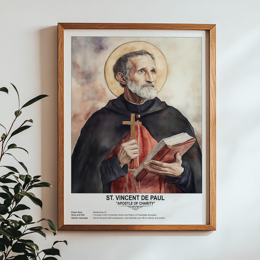 St. Vincent De Paul, Sacred Art, Religious Wall Art for Families ...