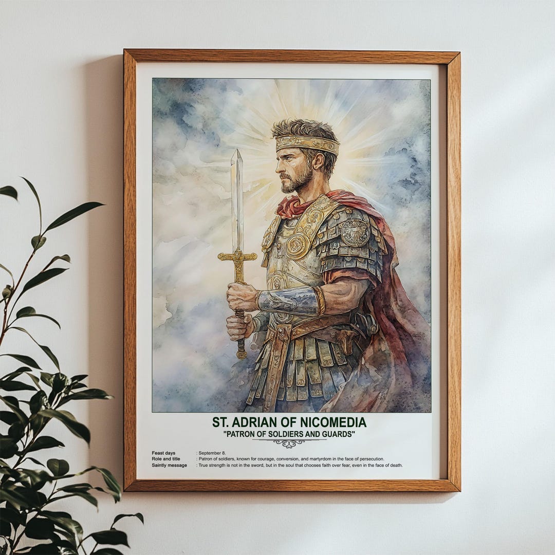 St. Adrian of Nicomedia, Sacred Art, Religious Wall Art for Families ...