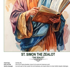 St.simon the Zealot, Sacred Art, Religious Wall Art for Families ...
