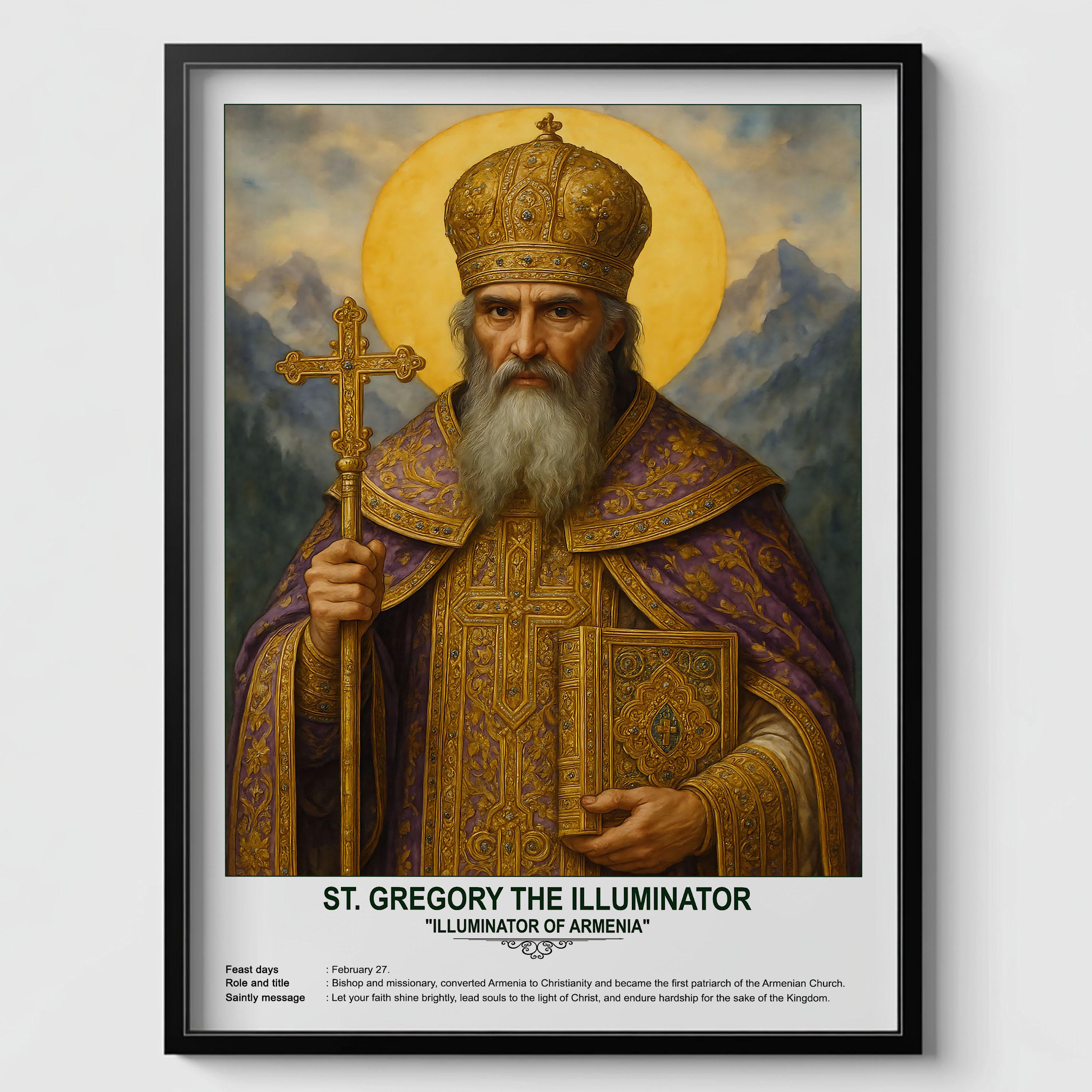 St. Gregory the Illuminator, Sacred Art, Religious Wall Art for ...