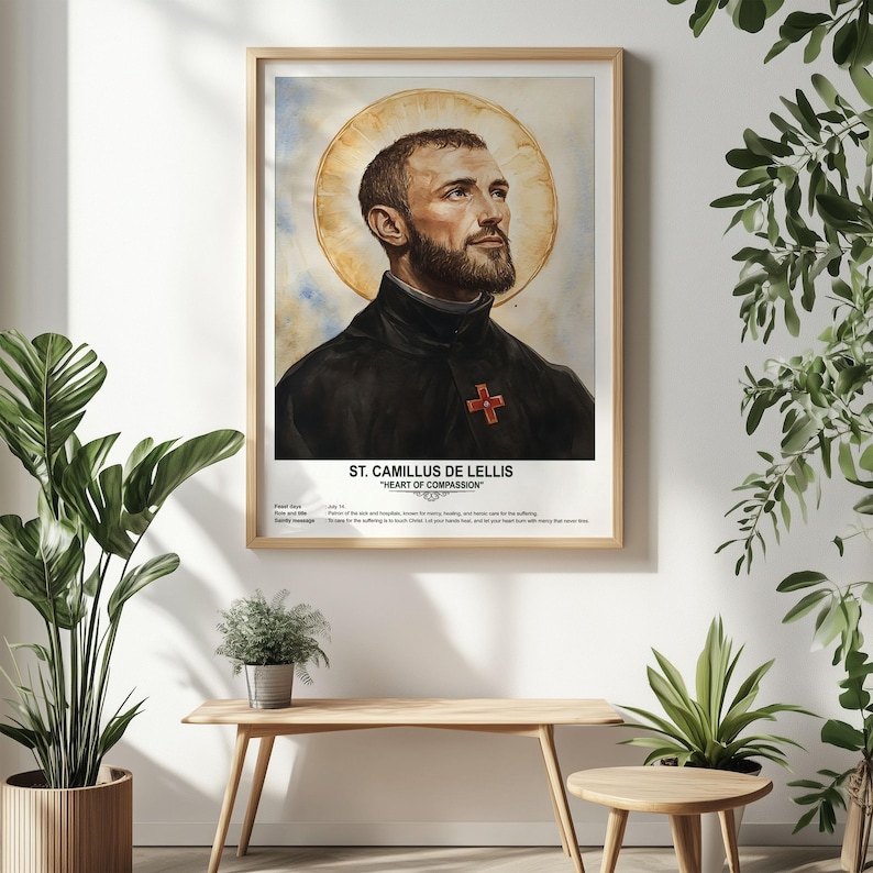 St. Camillus De Lellis, Sacred Art, Religious Wall Art for Families ...