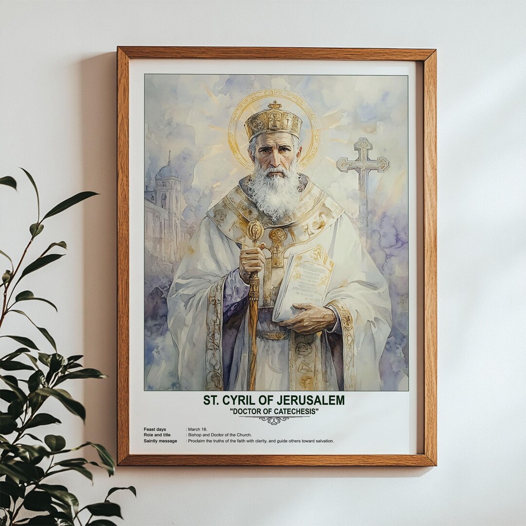 St. Cyril of Jerusalem, Sacred Art, Religious Wall Art for Families ...