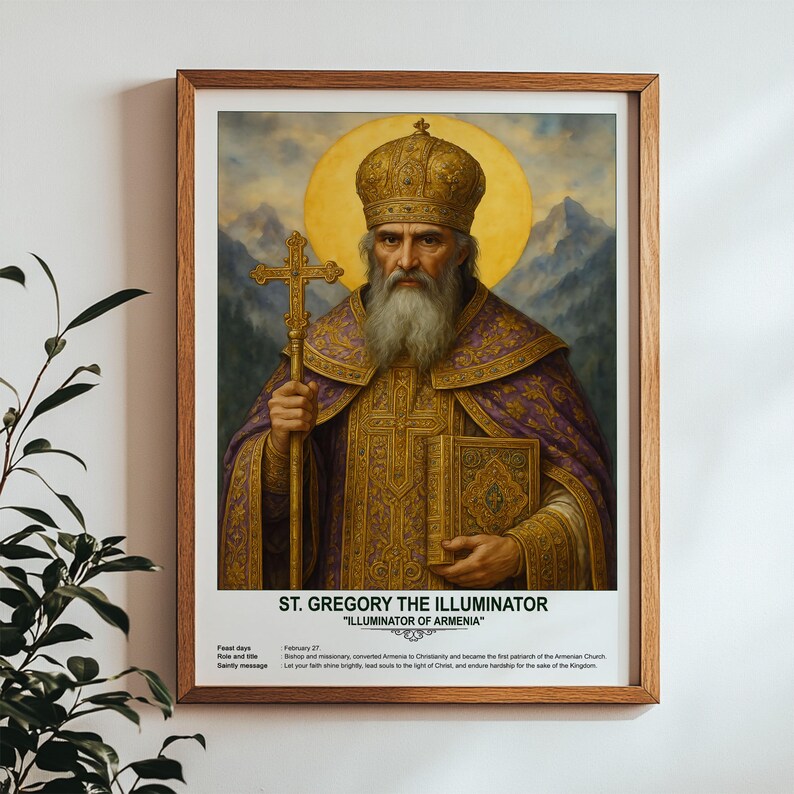 St. Gregory the Illuminator, Sacred Art, Religious Wall Art for ...