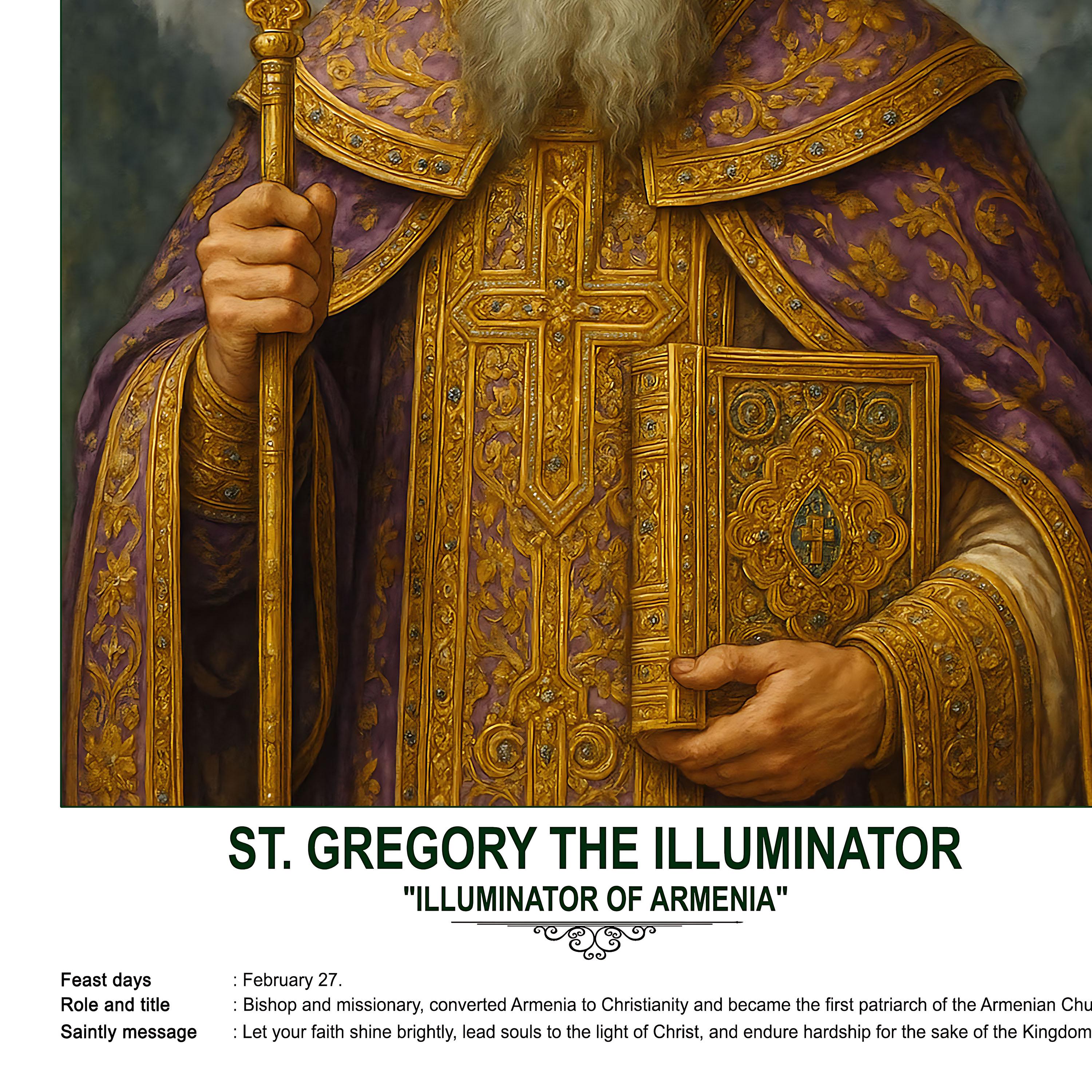 St. Gregory the Illuminator, Sacred Art, Religious Wall Art for ...