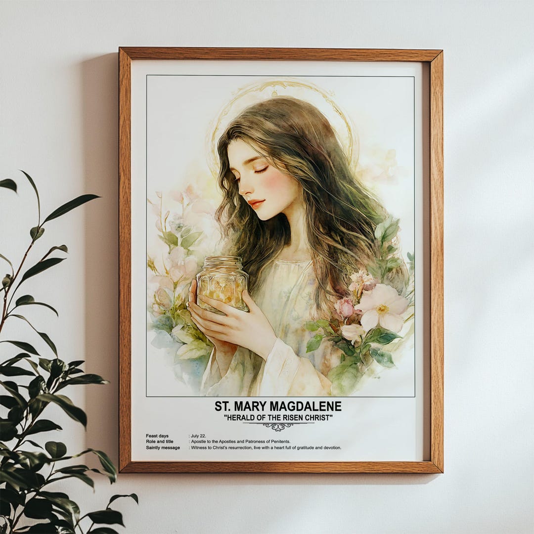 St. Mary Magdalene, Sacred Art, Religious Wall Art for Families, Patron ...