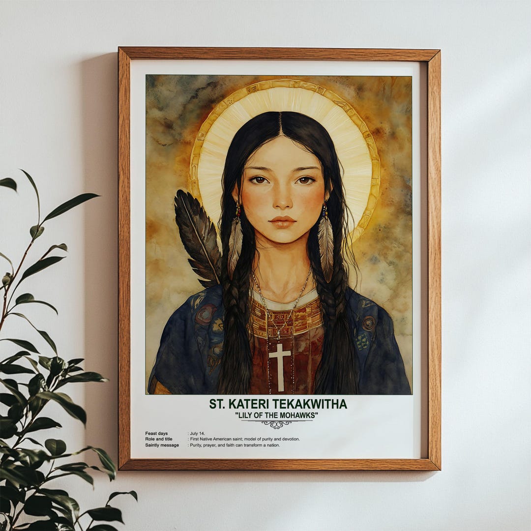 St. Kateri Tekakwitha, Sacred Art, Religious Wall Art for Families ...