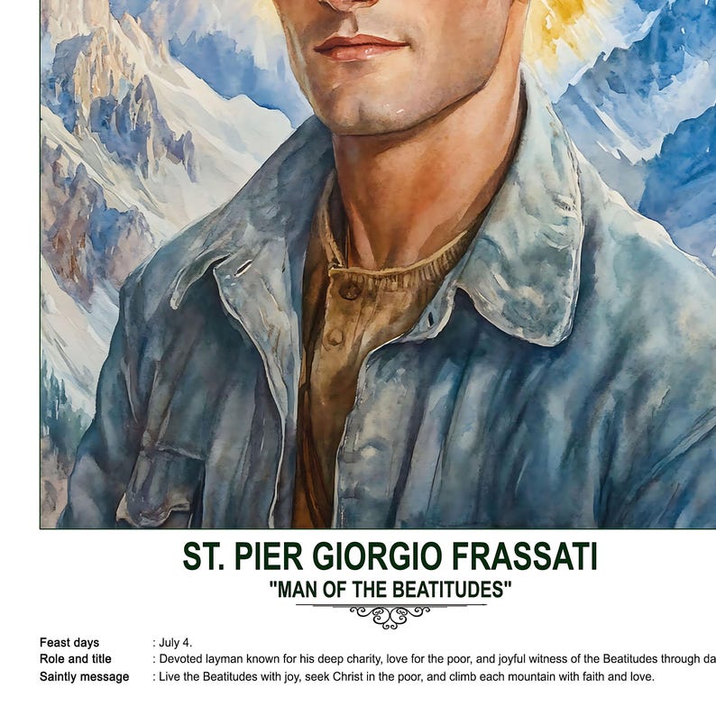 St. Pier Giorgio Frassati, Sacred Art, Religious Wall Art for Families ...