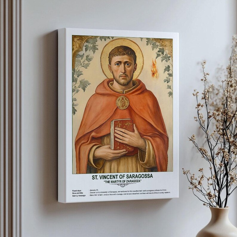 St. Vincent of Saragossa, Sacred Art, Religious Wall Art for Families ...