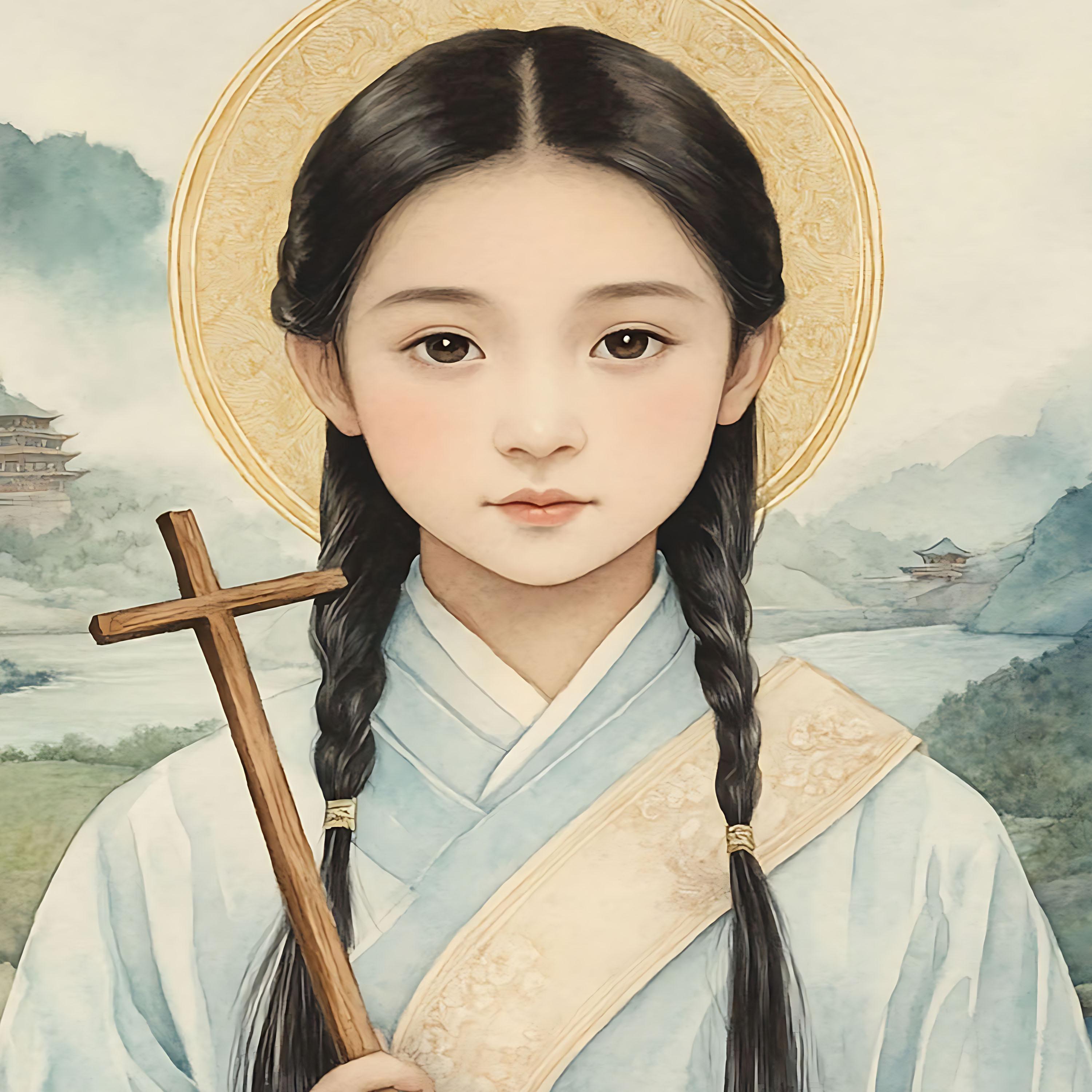 St. Anna Wang, Sacred Art, Religious Wall Art for Families, Patron ...