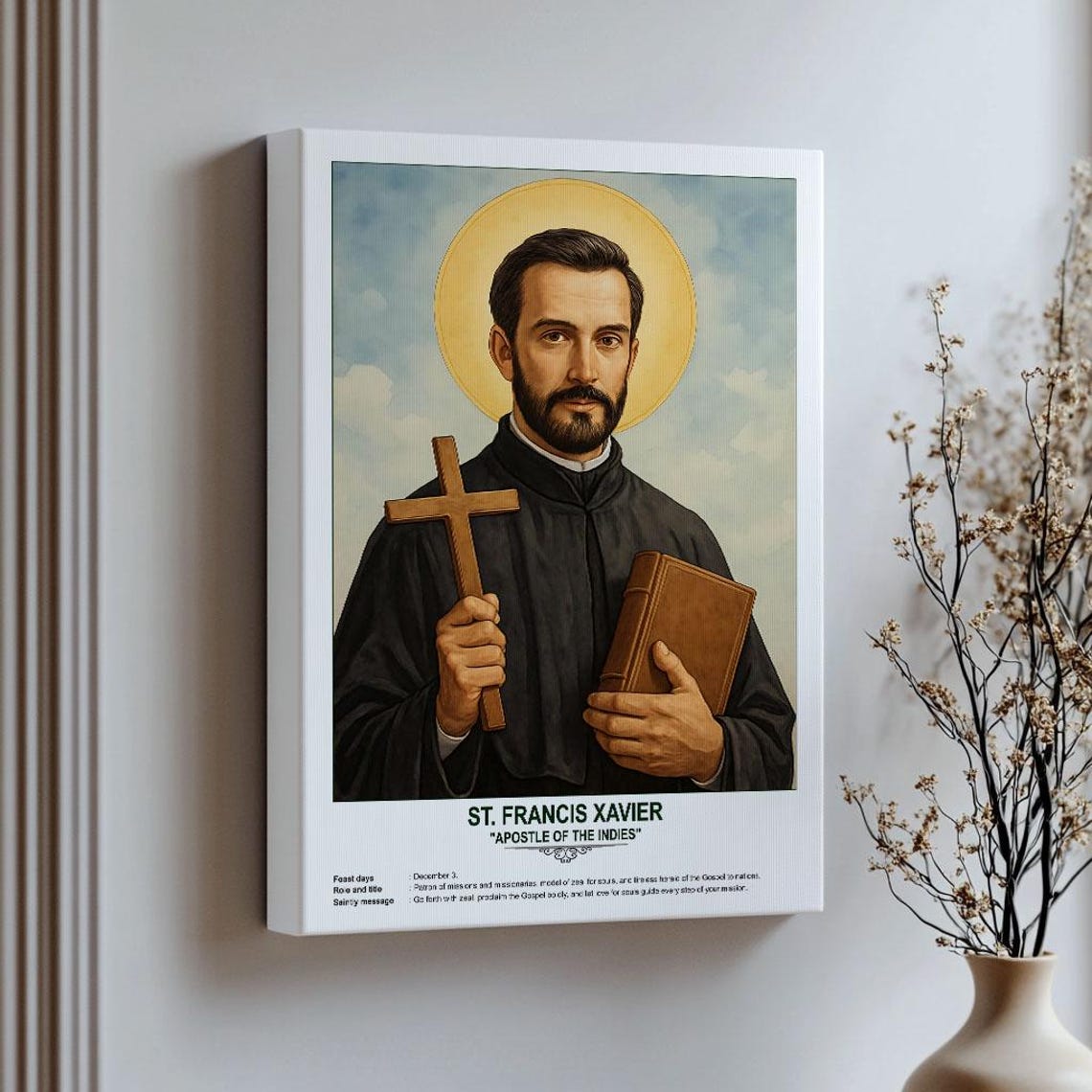 St. Francis Xavier, Sacred Art, Religious Wall Art for Families, Patron ...