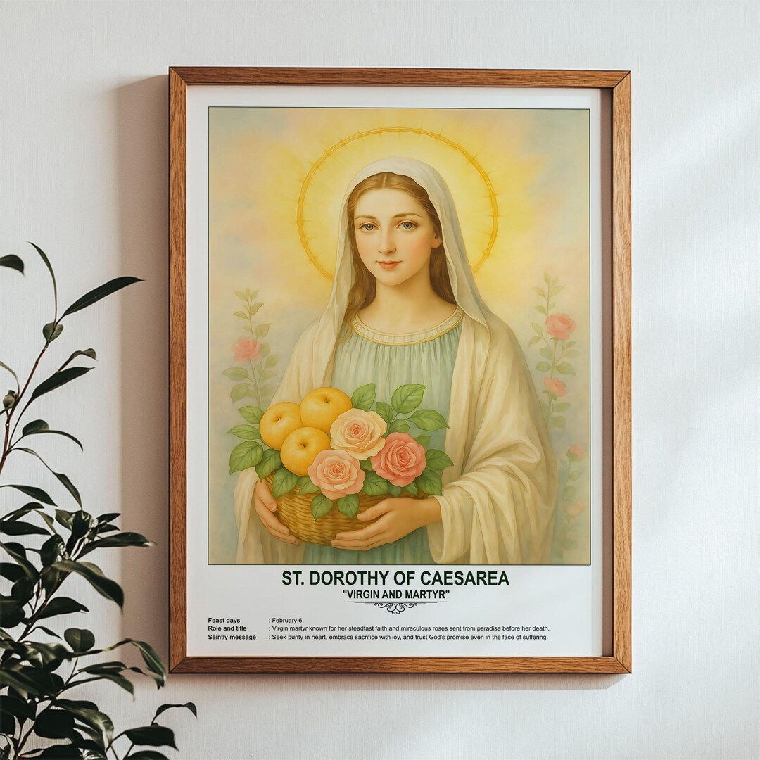 St. Dorothy of Caesarea, Sacred Art, Religious Wall Art for Families ...