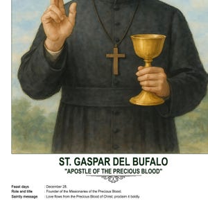 St. Gaspar Del Bufalo, Sacred Art, Religious Wall Art for Families ...
