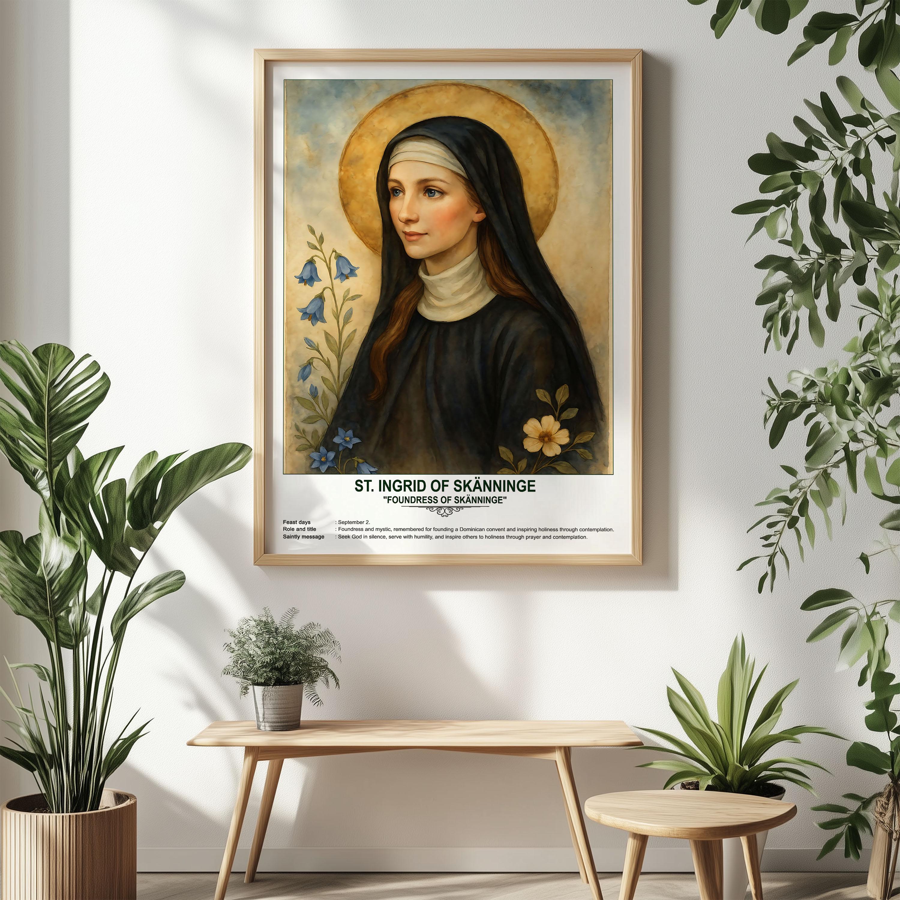 St. Ingrid of Skänninge, Sacred Art, Religious Wall Art for Families ...