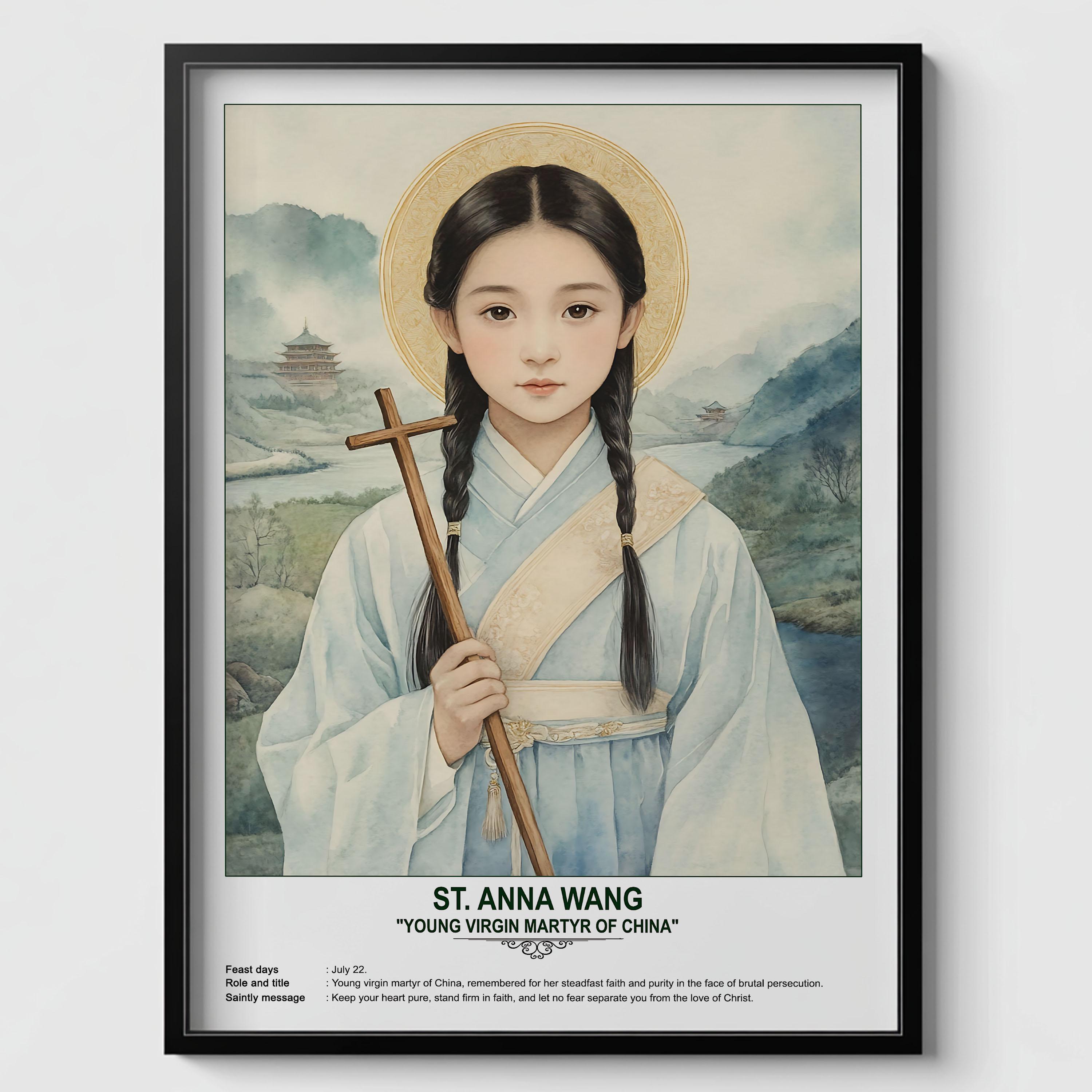 St. Anna Wang, Sacred Art, Religious Wall Art for Families, Patron ...