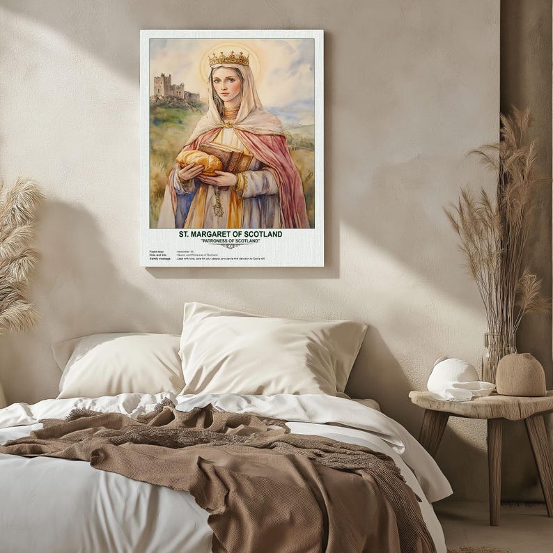 St. Margaret of Scotland, Sacred Art, Religious Wall Art for Families ...