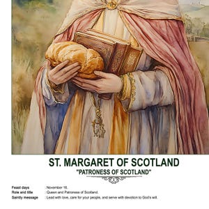 St. Margaret of Scotland, Sacred Art, Religious Wall Art for Families ...