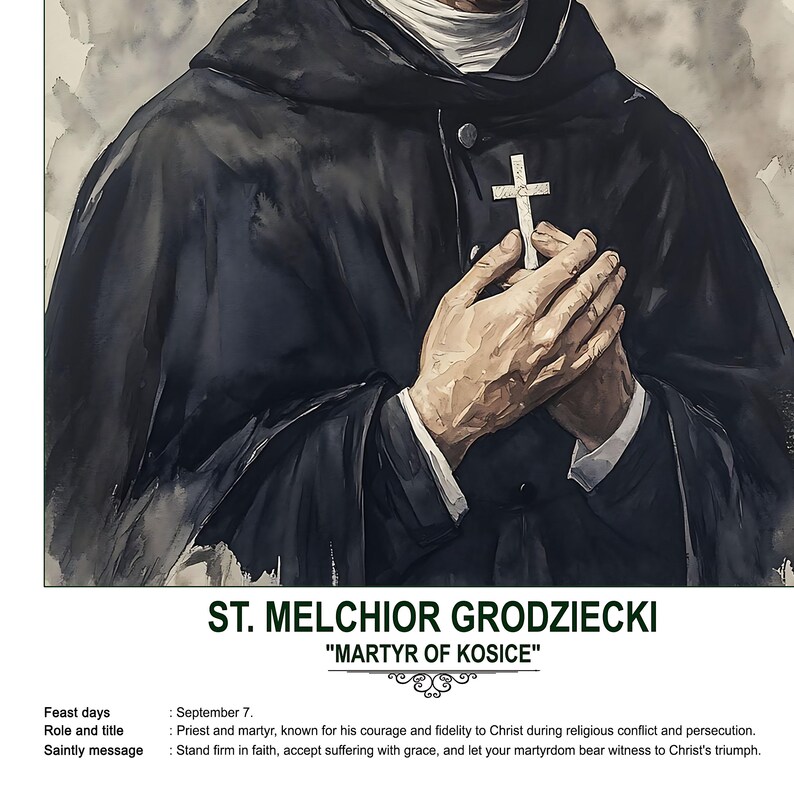St. Melchior Grodziecki, Sacred Art, Religious Wall Art for Families ...