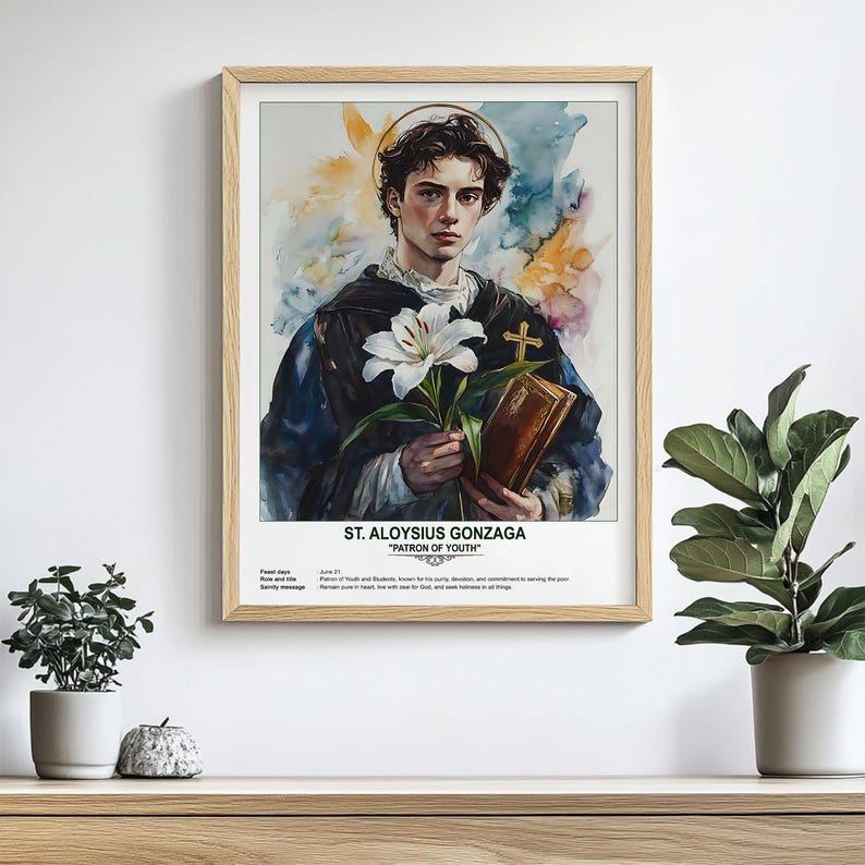 St. Aloysius Gonzaga, Sacred Art, Religious Wall Art for Families ...
