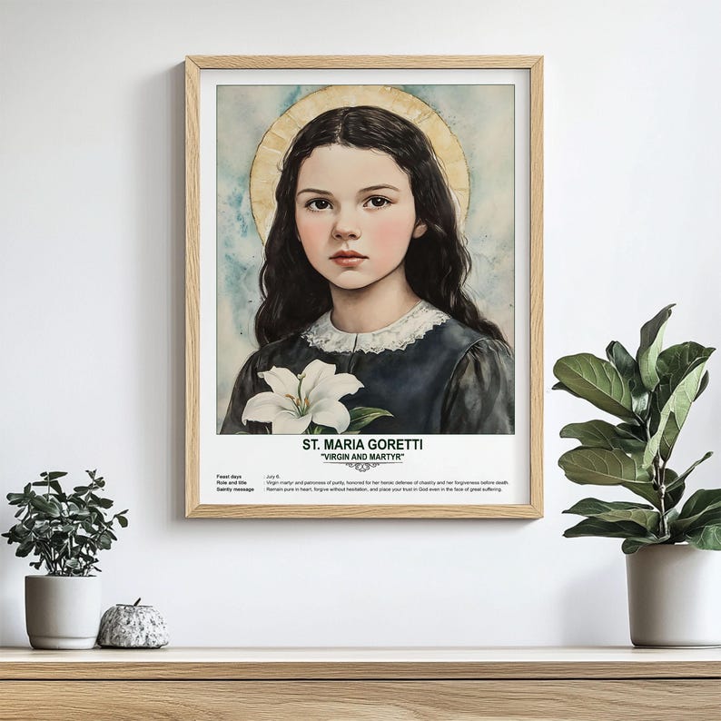 St. Maria Goretti, Sacred Art, Religious Wall Art for Families, Patron ...